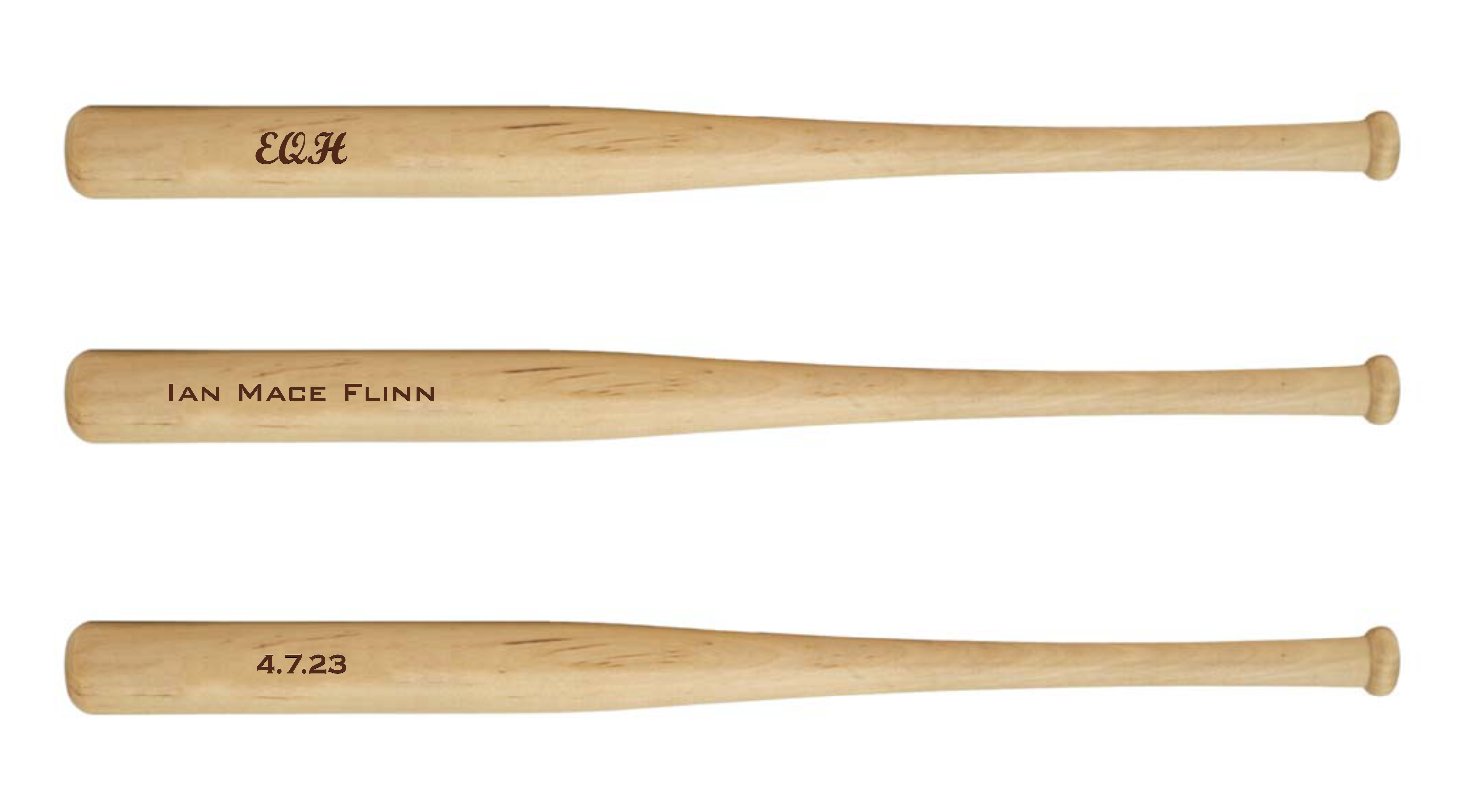 Plain Wooden Baseball Bat
