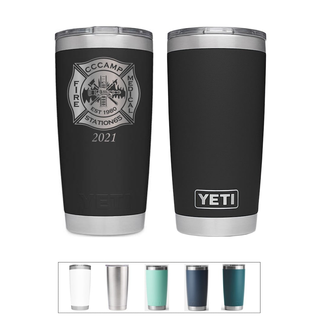 Engraved YETI Rambler 20 oz Vacuum Insulated Tumbler w/MagSlider Lid