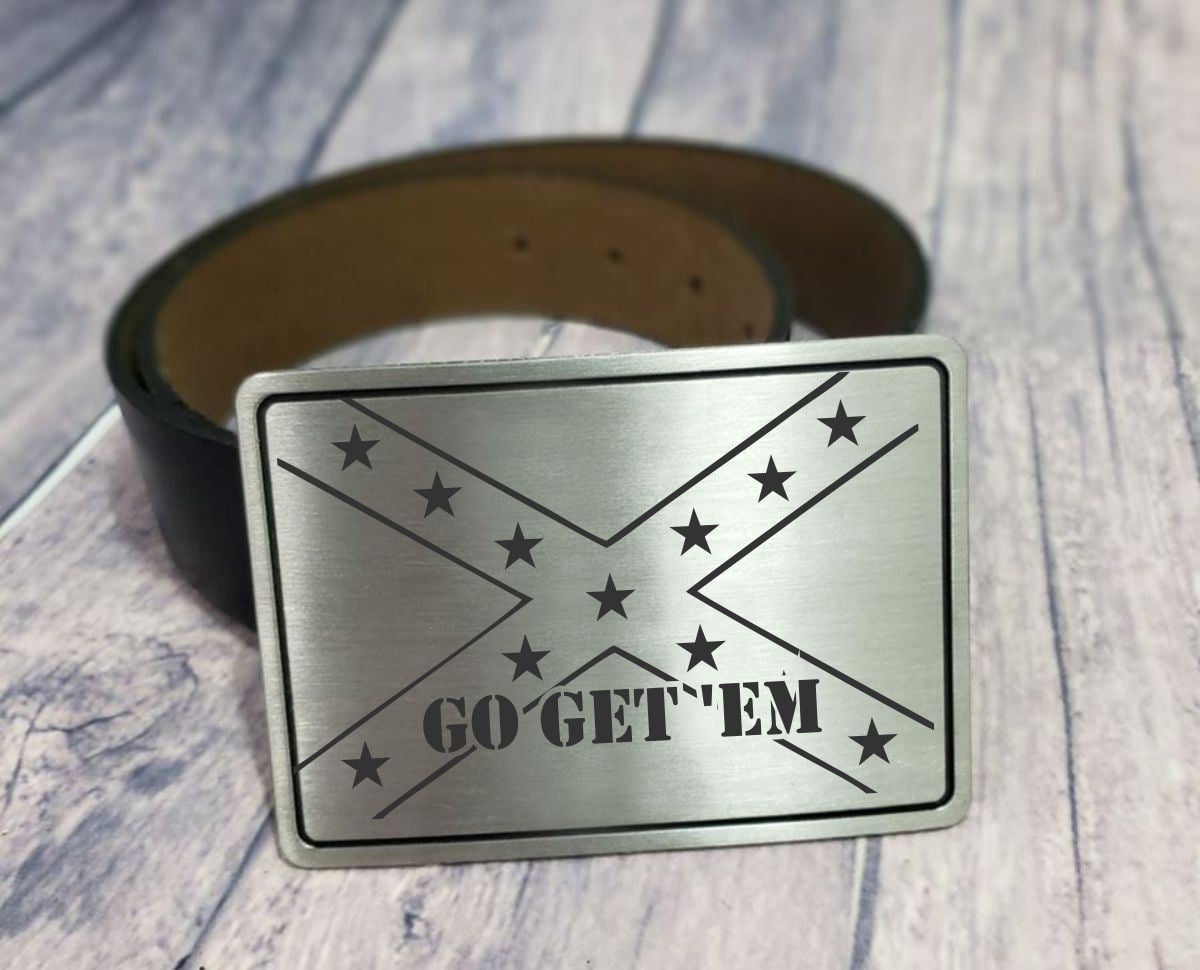 Leather Confederate Flag Belt REBEL CONFEDERATE FLAG BELT BUCKLE