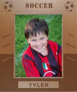 Custom Engraved Wooden Picture Frame For Soccer Coaches | Lazer Designs