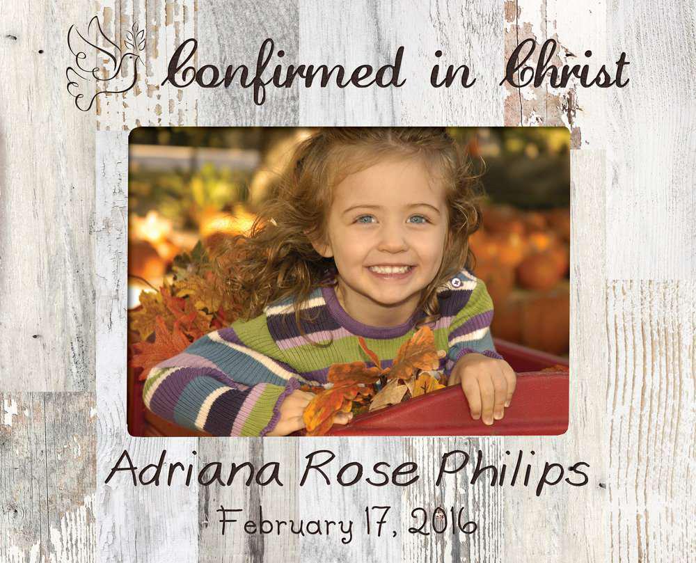 Personalized First Confirmation 5" x 7" Wooden Pallet Frame | Lazer Designs