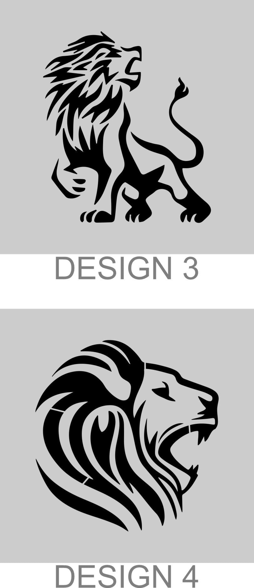 Stencils Of Lions