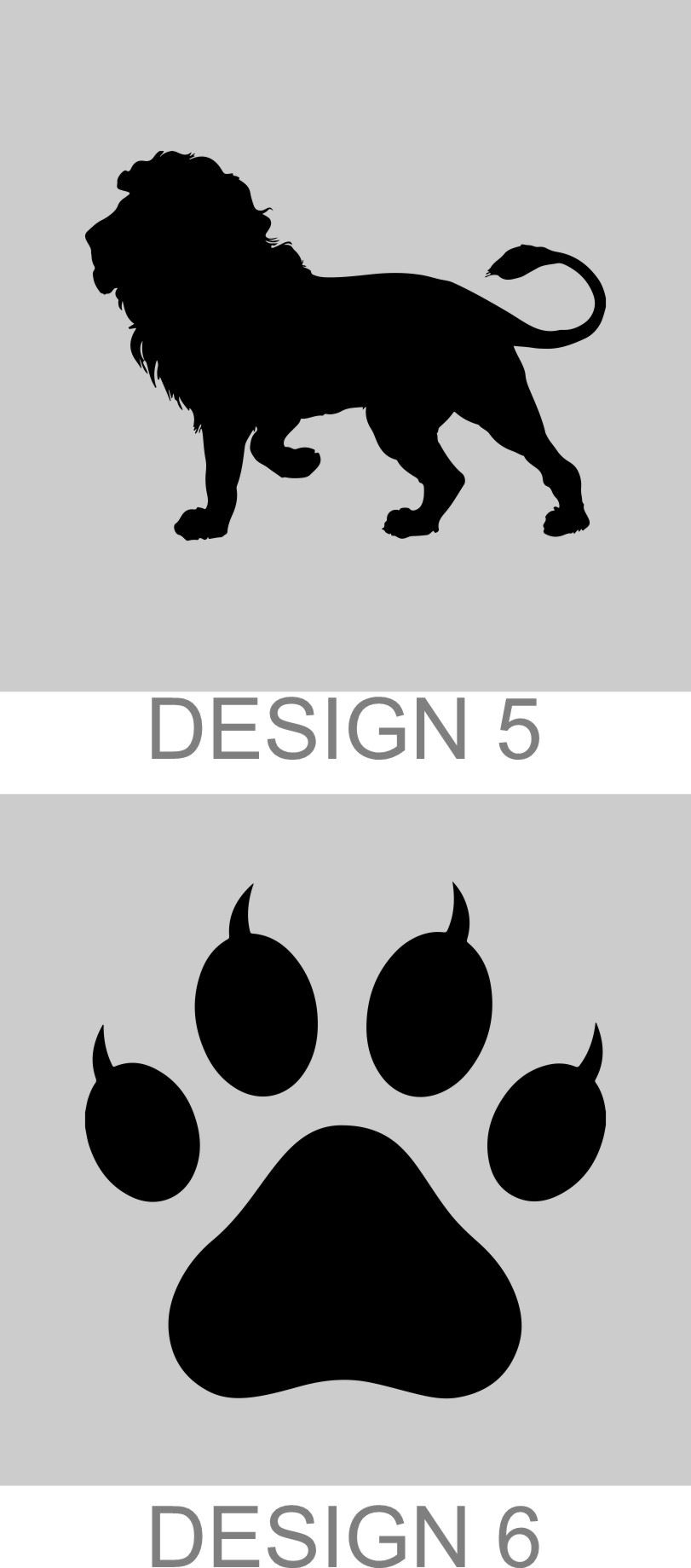 Lion Paw Print Stencil