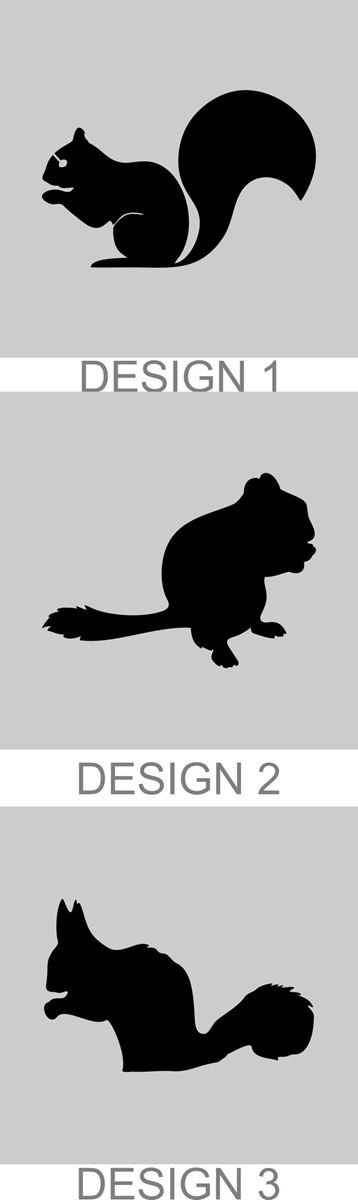 Running Squirrel Stencil