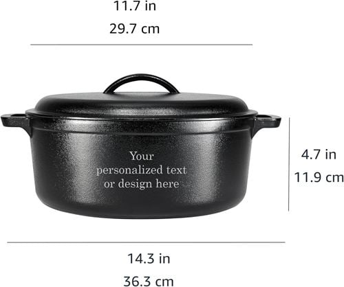 Personalized Cast Iron Dutch Oven, 7 Qt | Lazer Designs